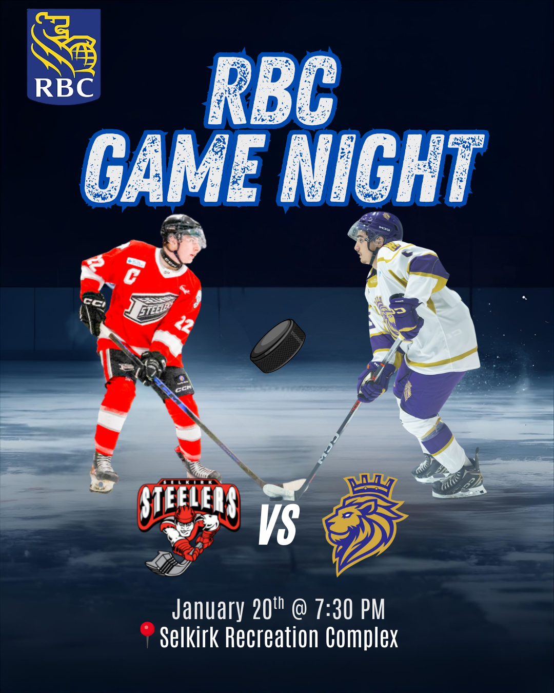 RBC Game Night – Steelers Vs. Monarchs | Selkirk Steelers